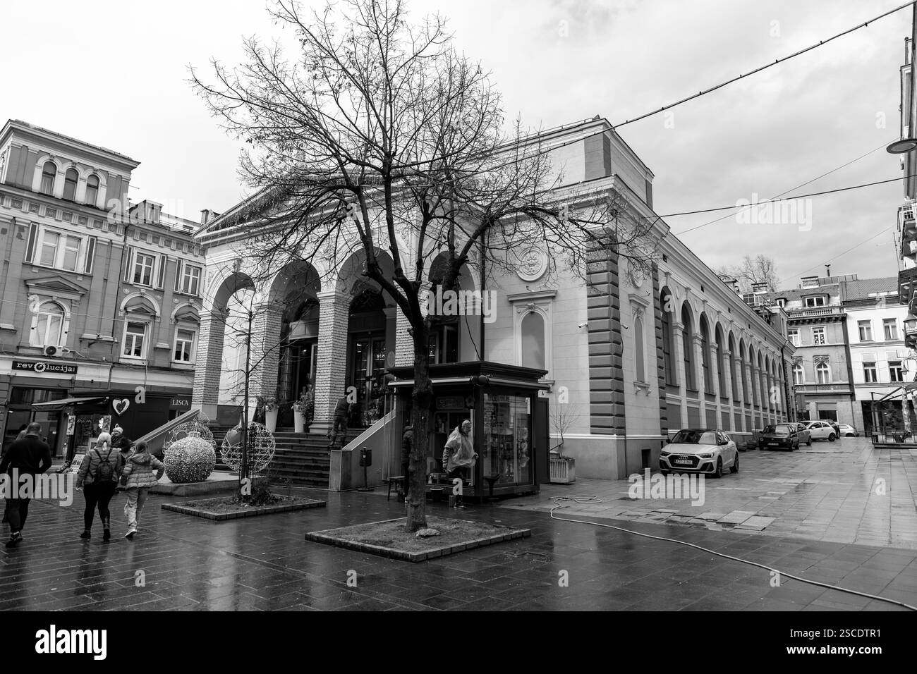 Sarajevo - Bosnia and Herzegovina - 11 FEB 2024: Markale is the covered ...