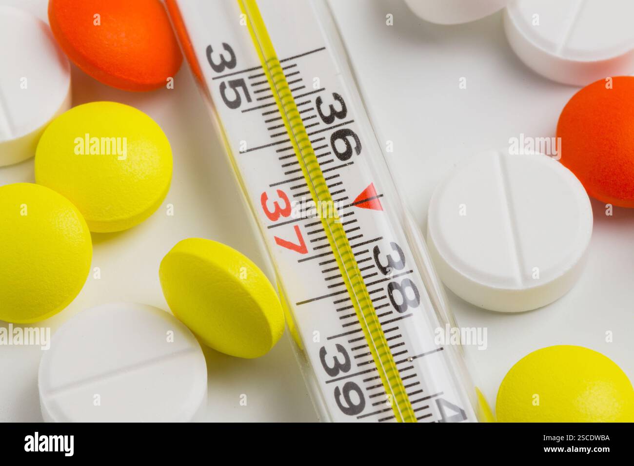 The high temperature treatment using the tablets Stock Photo - Alamy