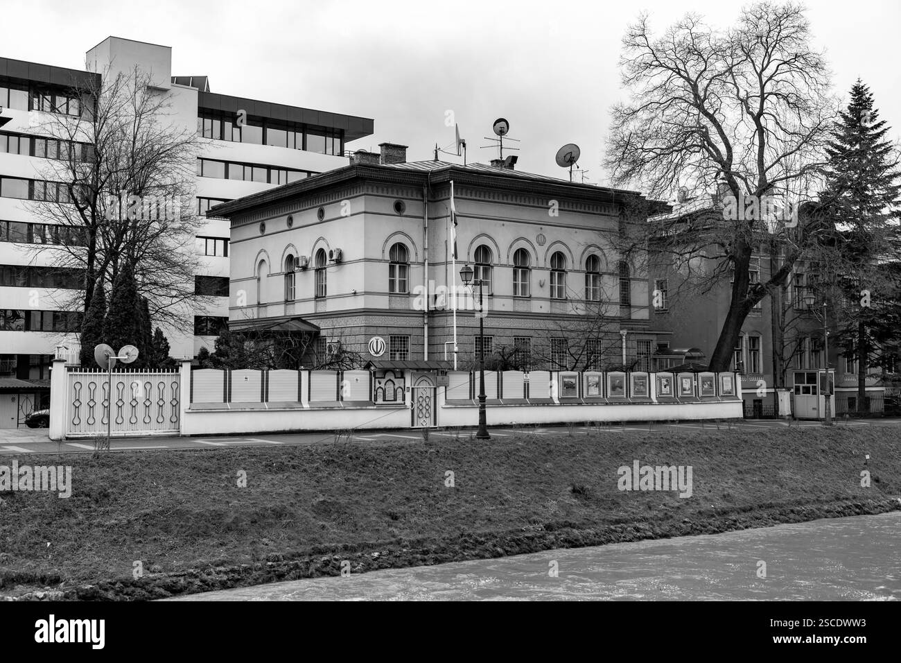 Sarajevo - Bosnia and Herzegovina - 11 FEB 2024: Exterior view of the ...