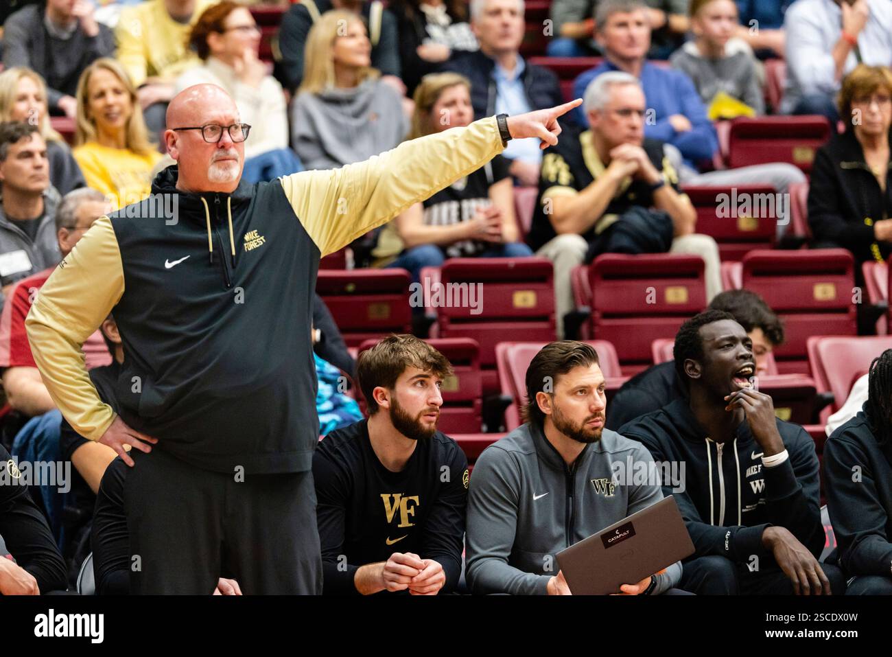 PALO ALTO, CA - FEBRUARY 05: Wake Forest Demon Deacons head coach Steve ...