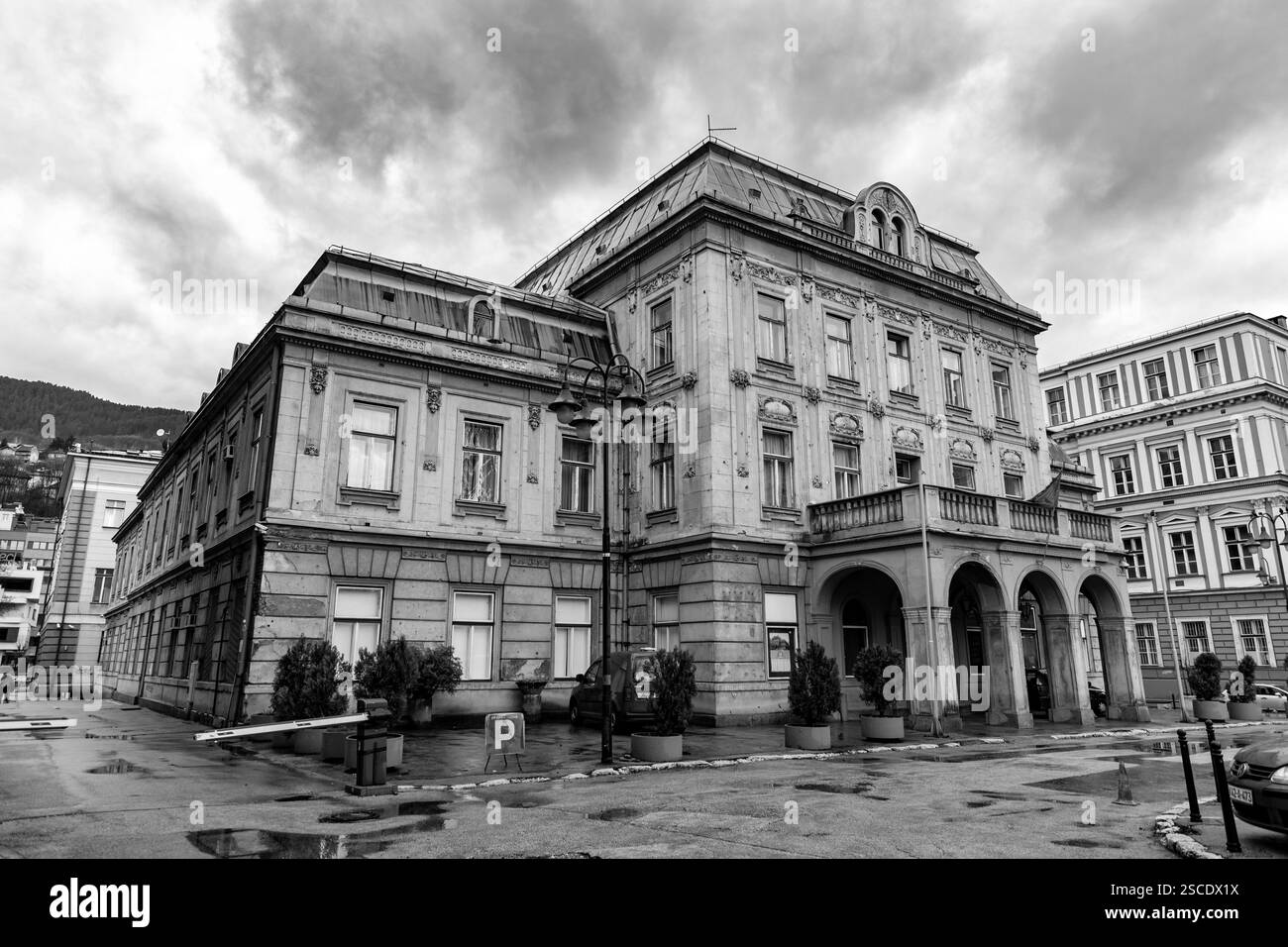 Sarajevo - Bosnia and Herzegovina - 11 FEB 2024: The Army Hall is a ...