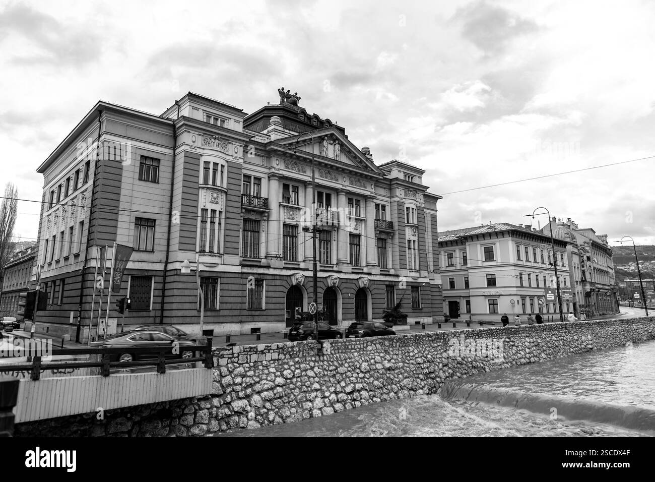 Sarajevo - Bosnia and Herzegovina - 11 FEB 2024: Exterior view of the ...