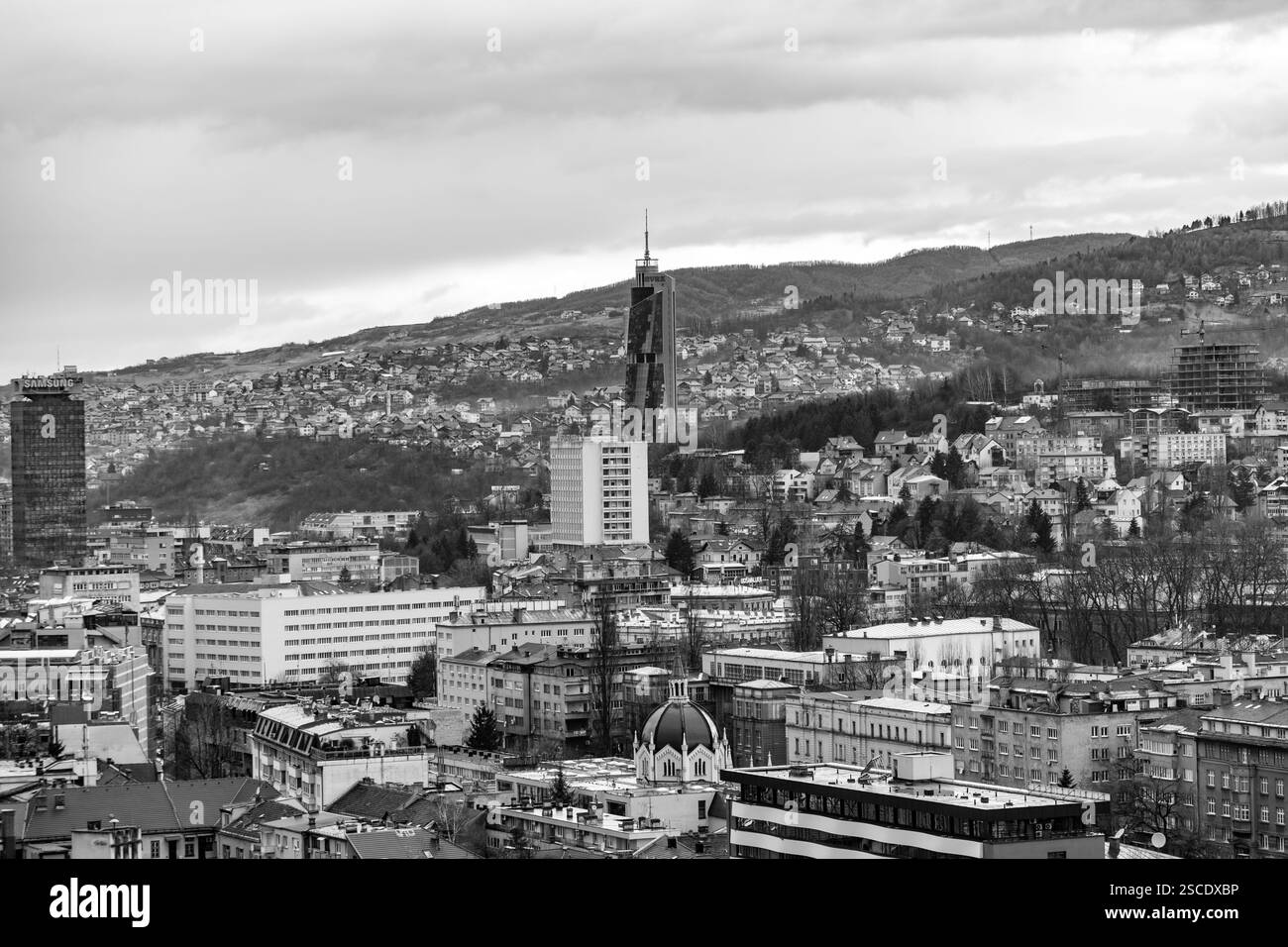 Sarajevo - BiH - 11 FEB 2024: The Avaz Twist Tower is a 40 story, 175m ...