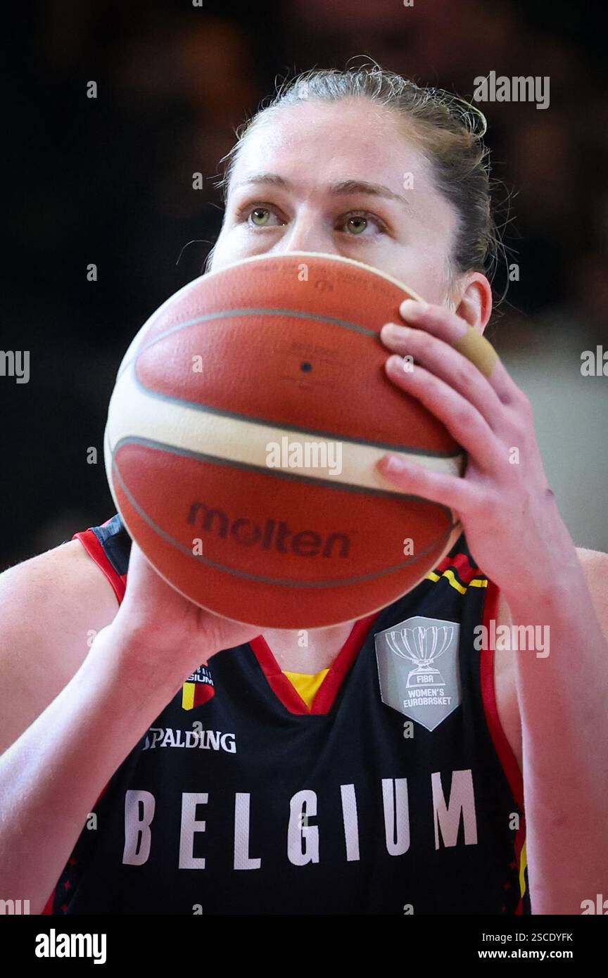 Belgium's Emma Meesseman pictured in action during a basketball game ...