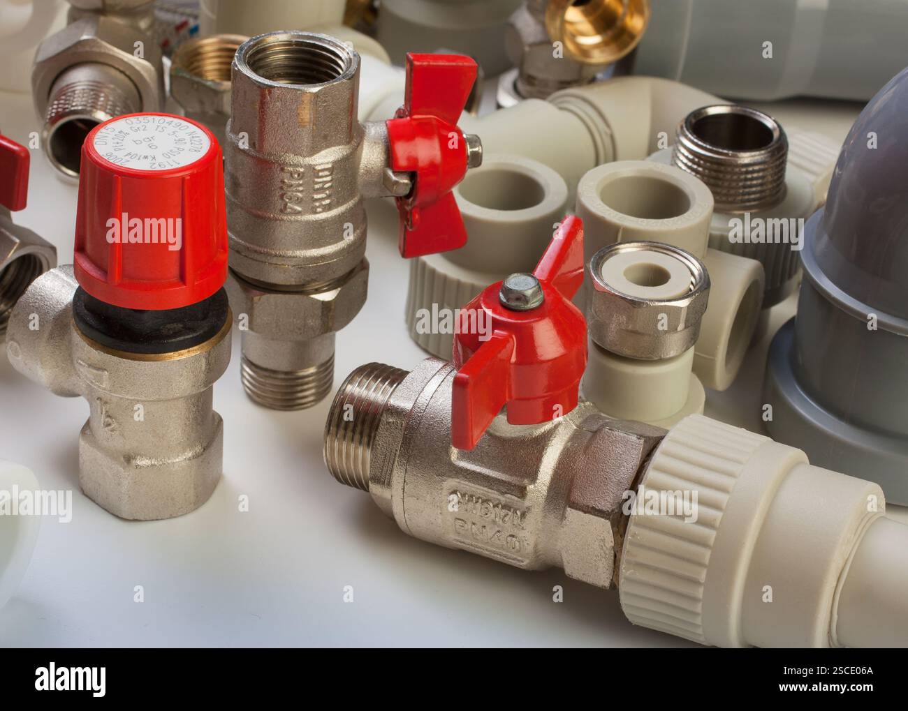 Plumbing fixtures and piping parts Stock Photo - Alamy