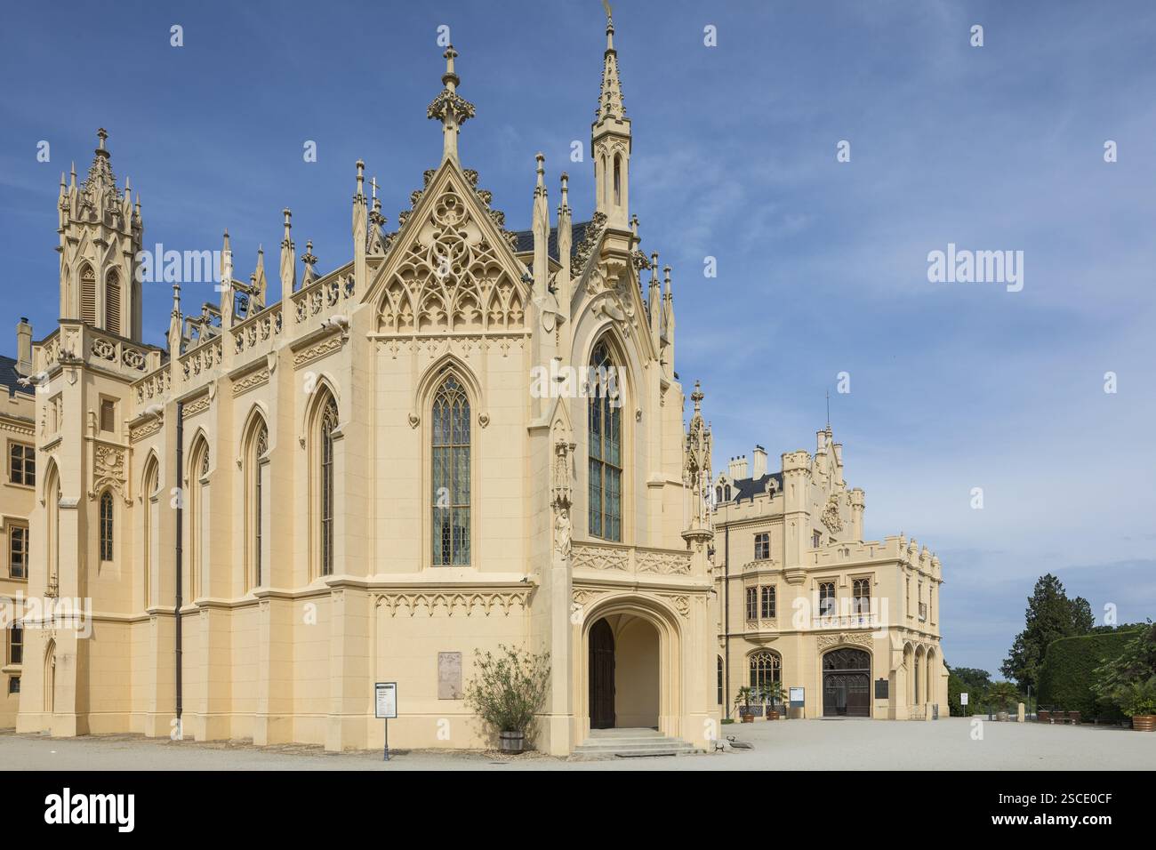 Lednice castle (lednice zamek) is built in the 13th century and is ...