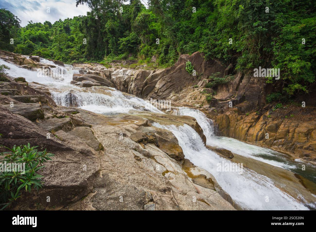 surroundings and landmarks of Yang Bay waterfall in Vietnam Stock Photo ...