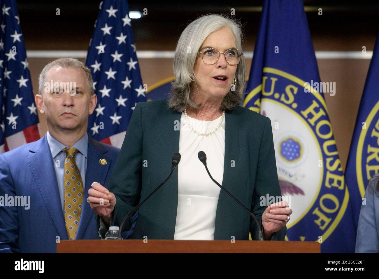 House Minority Whip Katherine Clark, D-Mass., joined by Rep. Sean ...