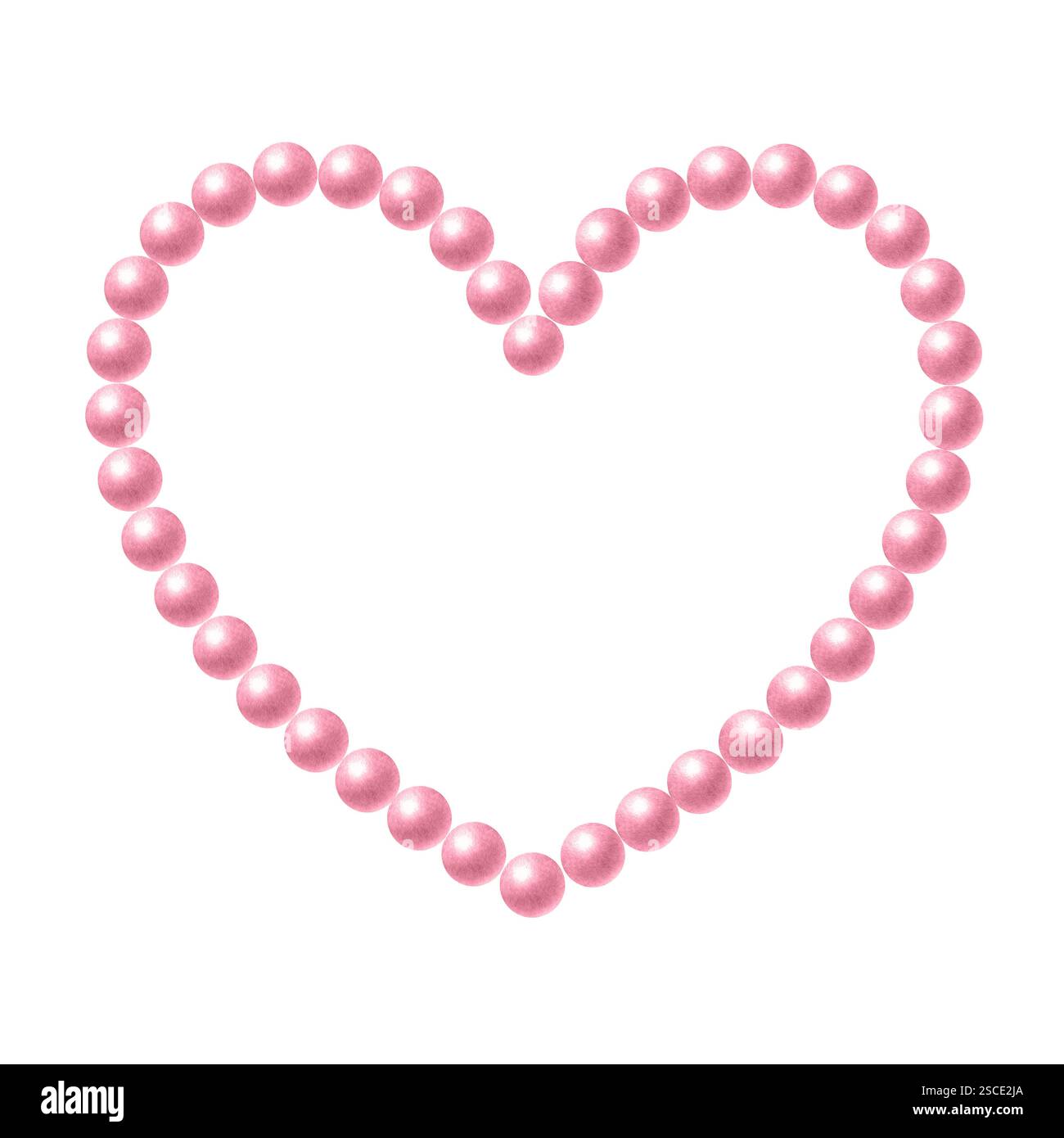 Heart shape frame made of pastel pink beads. Coquette core, girly and ...