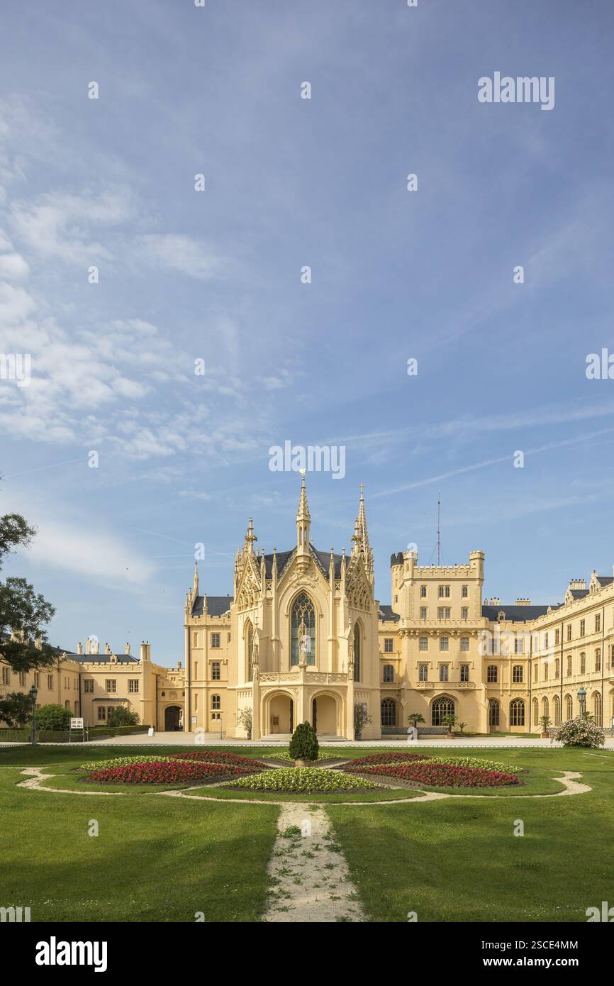 Lednice castle (lednice zamek) is built in the 13th century and is ...