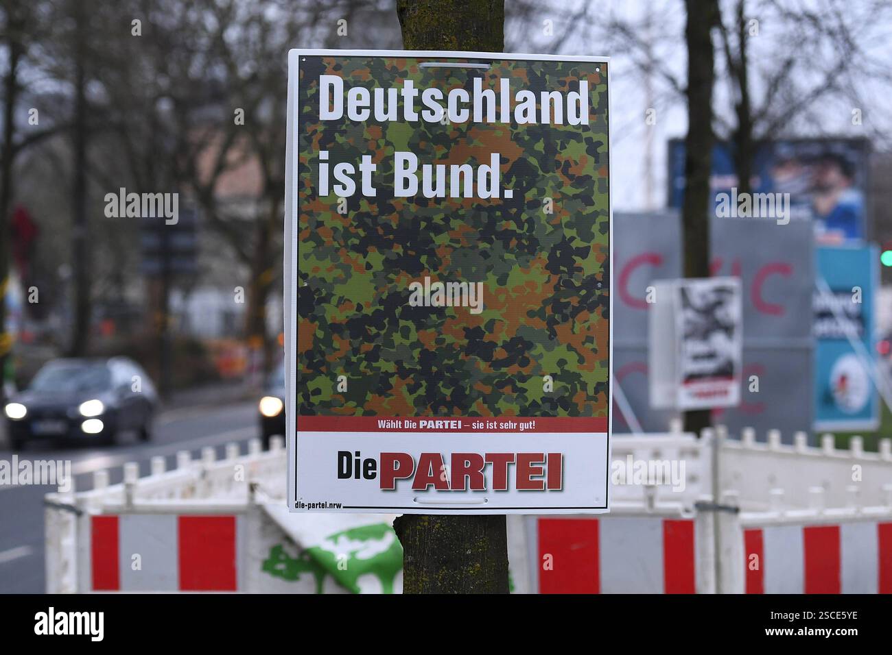 Wahlplakate - Bundestagswahl 2025 am 06.02.2025 in Wuppertal Ein ...