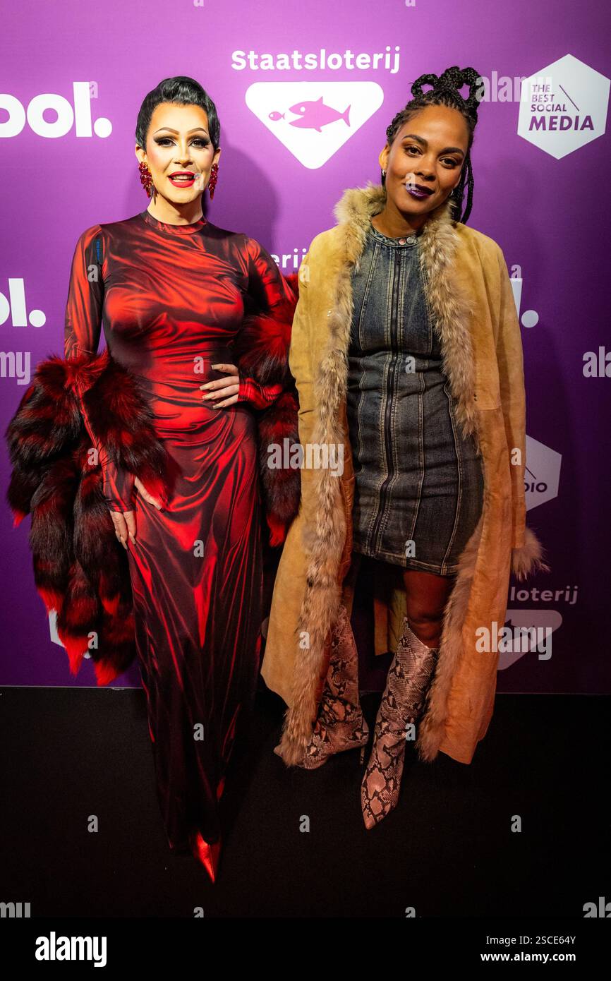 AMSTERDAM - Dzifa Kusenuh and Janey JackÃ© on the red carpet prior to ...