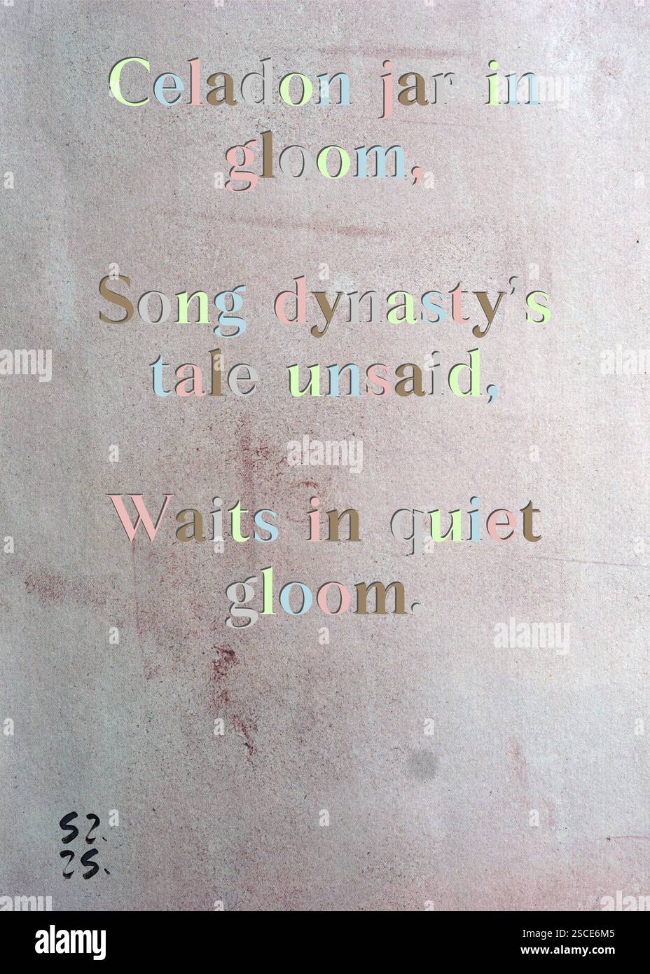 Celadon jar in gloom, Song dynasty's tale unsaid, Waits in quiet gloom ...