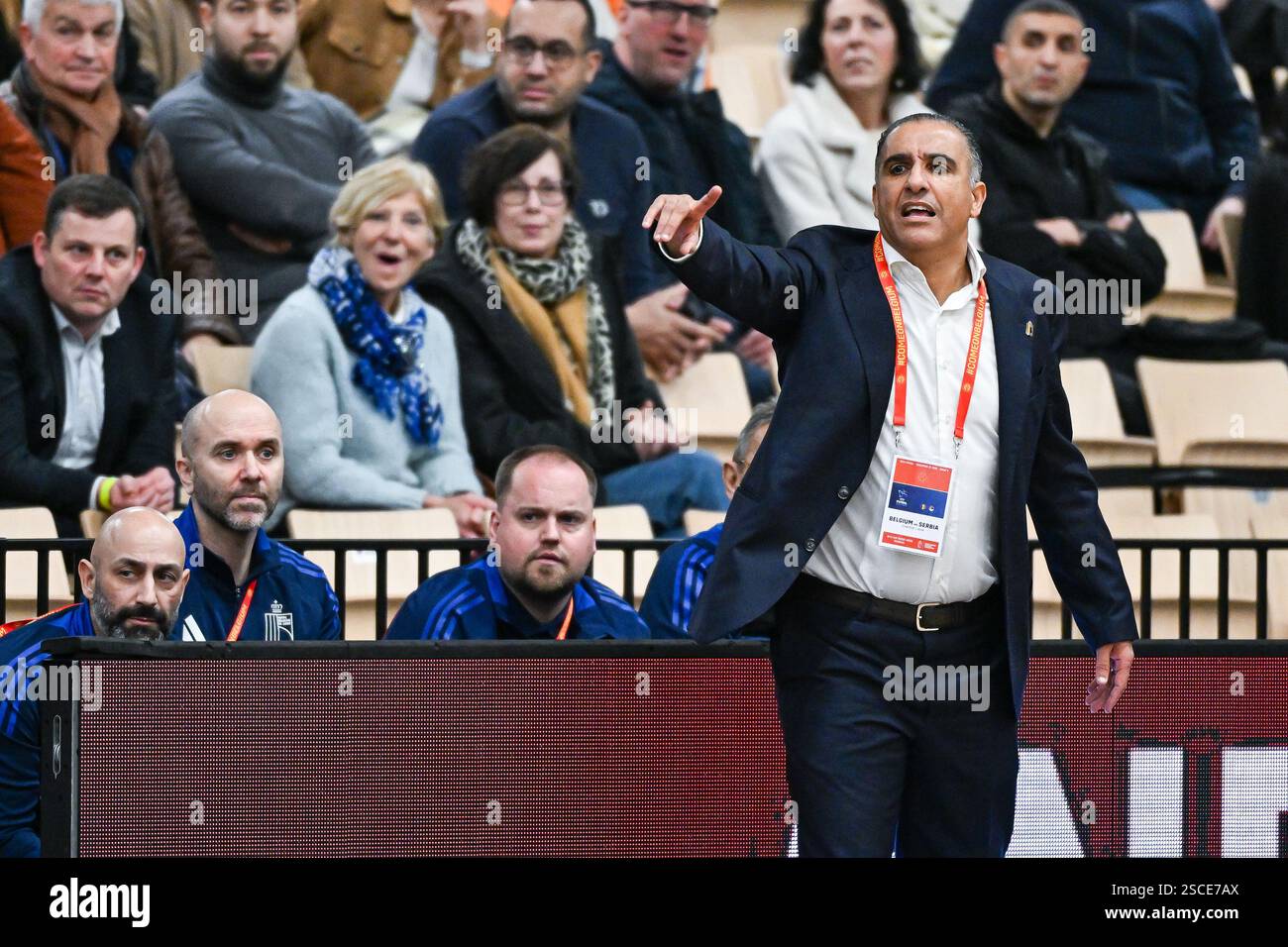 Roosdaal, Belgium. 05th Feb, 2025. Head Coach Karim Bachar of Belgium ...