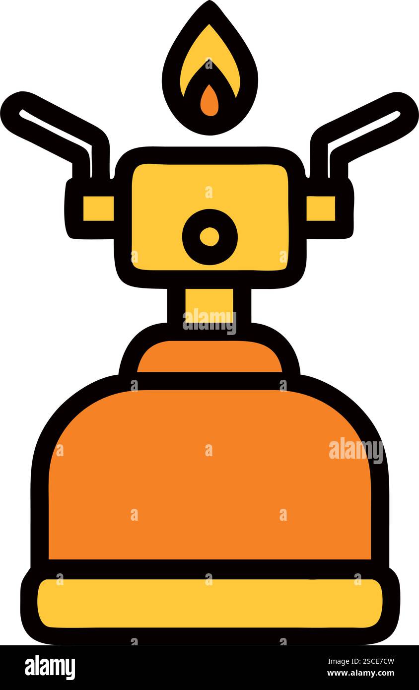 Portable camping stove Stock Vector Images - Alamy