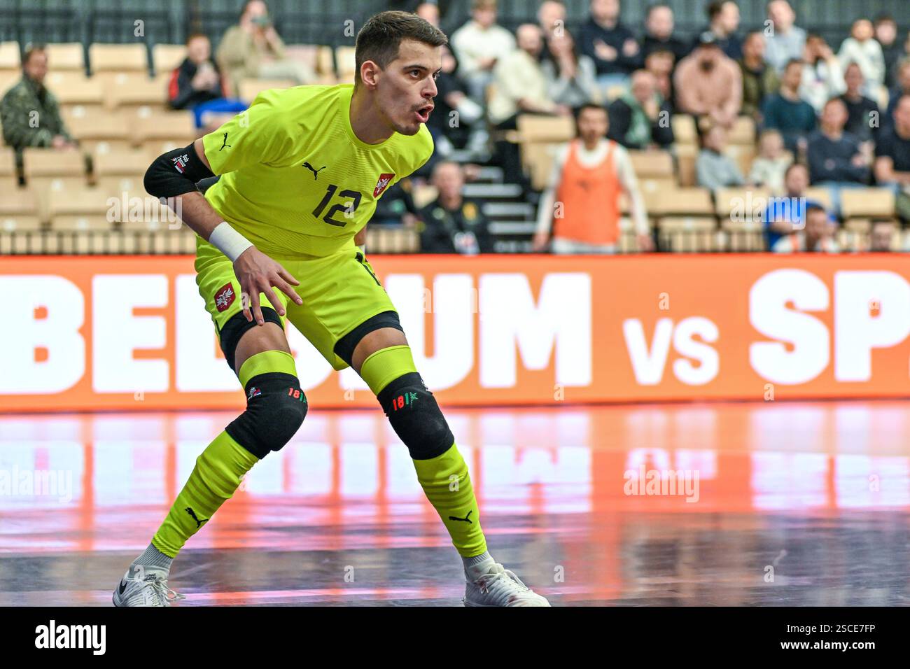 Roosdaal, Belgium. 05th Feb, 2025. Slobodan Tomic (12) of Serbia ...