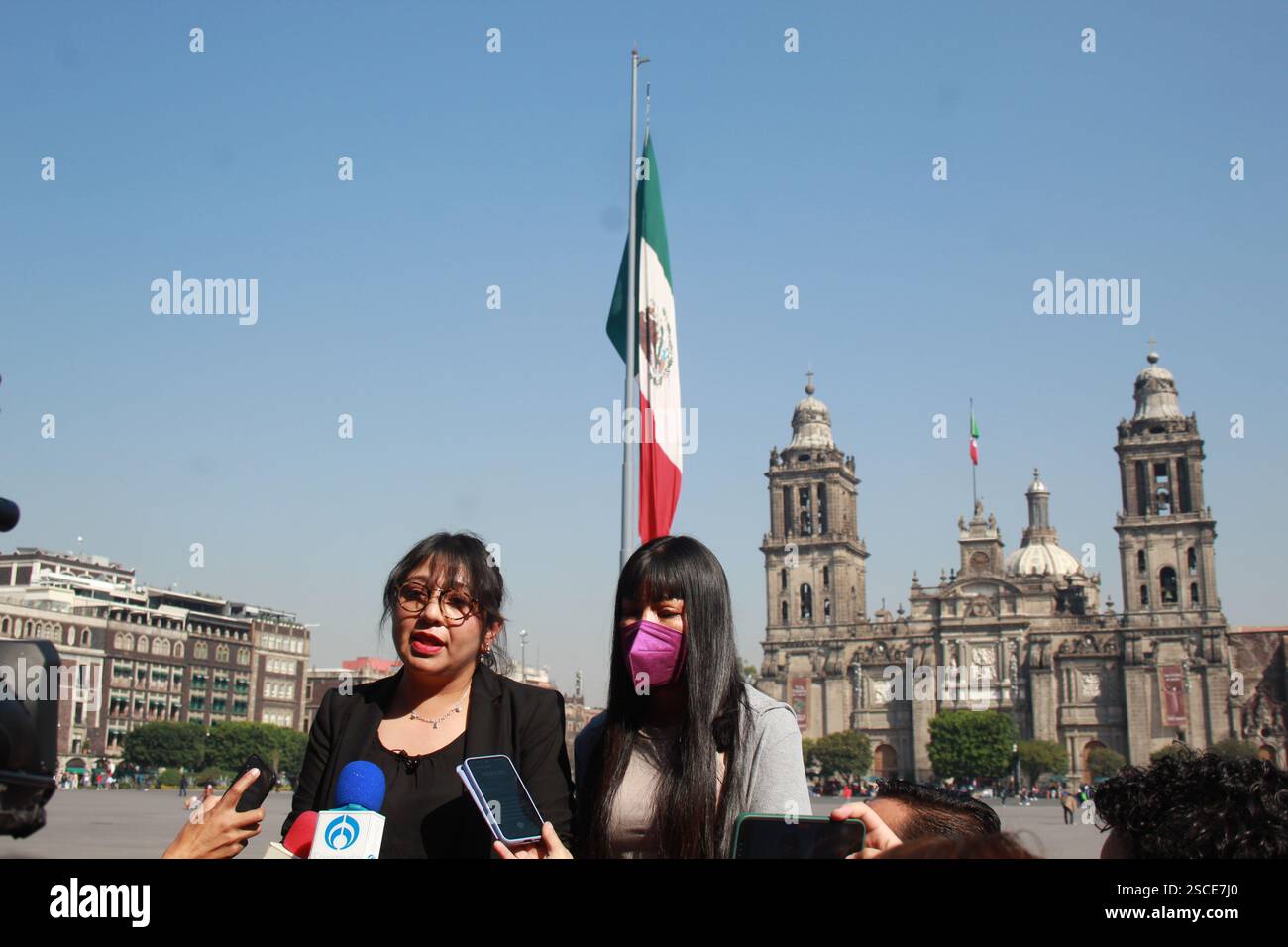 Saxophonist and activist María Elena Ríos and her lawyer Cinthia ...