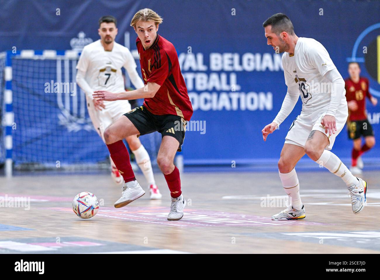 Roosdaal, Belgium. 05th Feb, 2025. Thibeau Dochez (3) of Belgium and ...