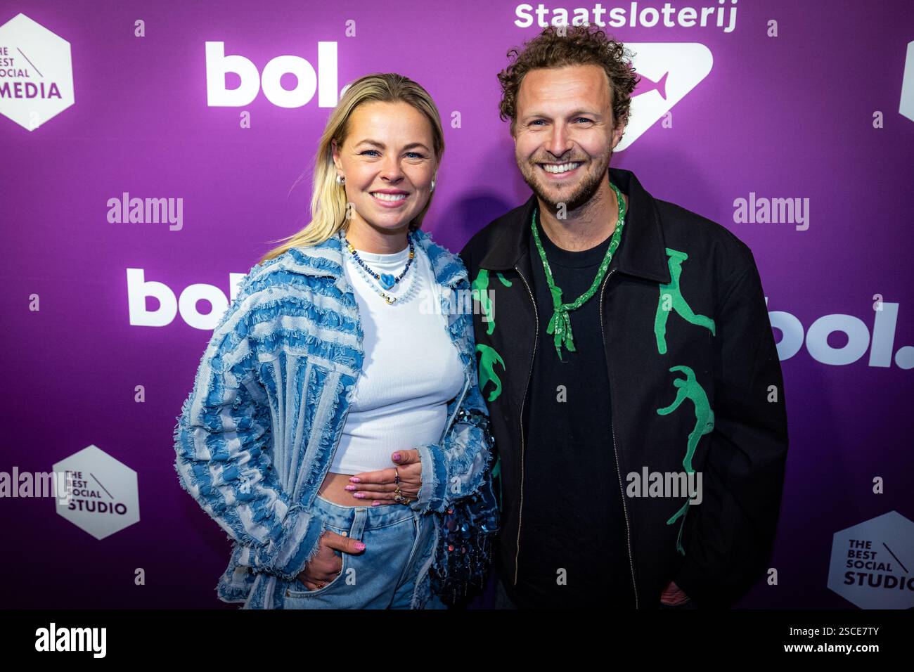 AMSTERDAM - Kiki Bosman and Tim Senders on the red carpet prior to the ...