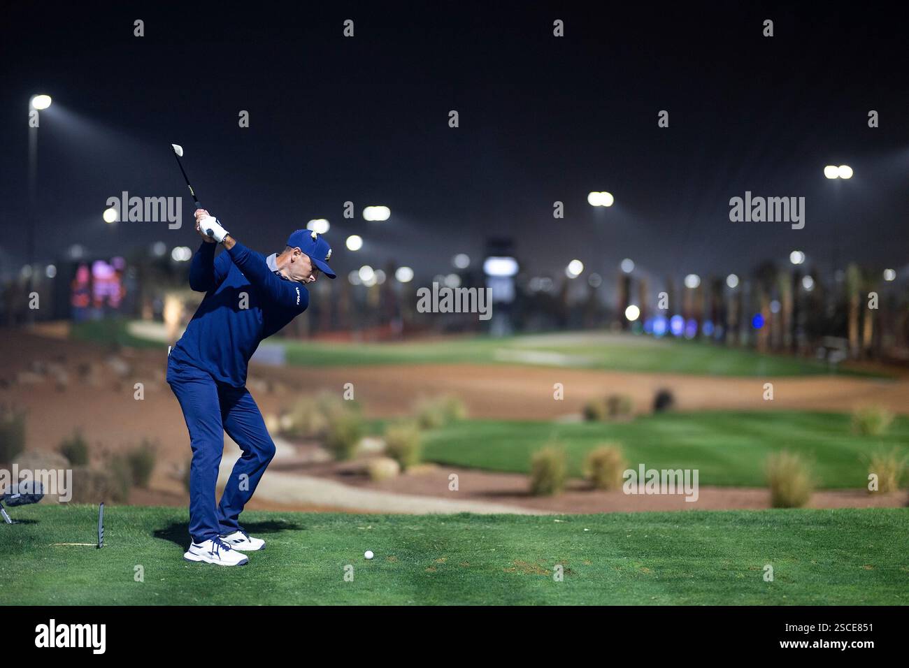 Charles Howell III of Crushers GC hits his shot from the 14th tee ...