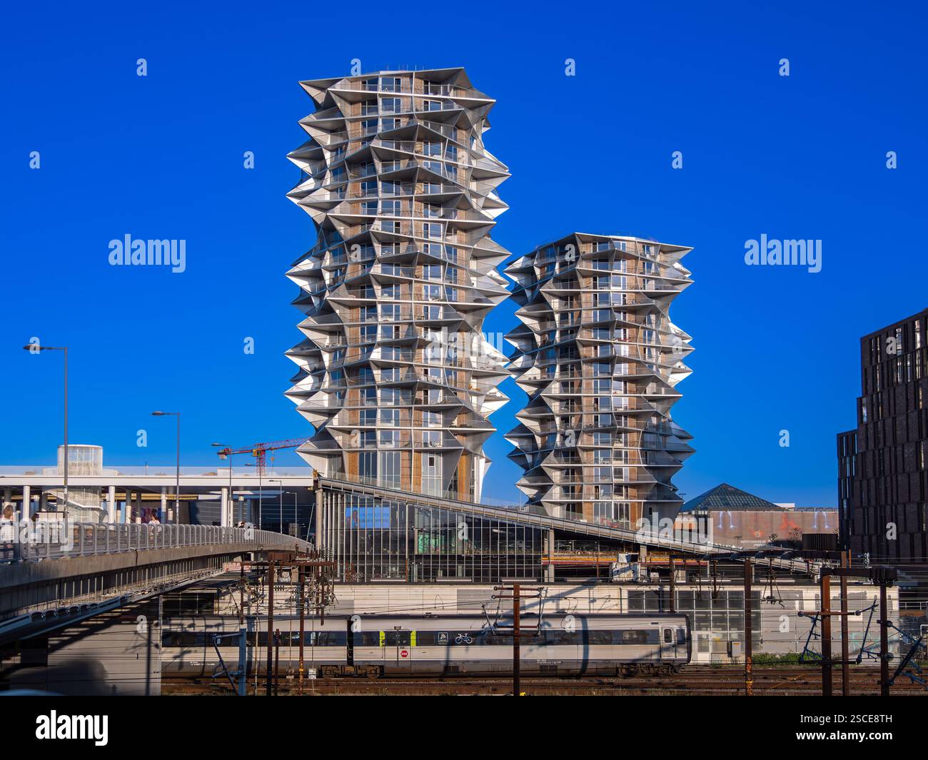 Copenhagen, Denmark - 6 June 2023: Two innovative high-rises in ...