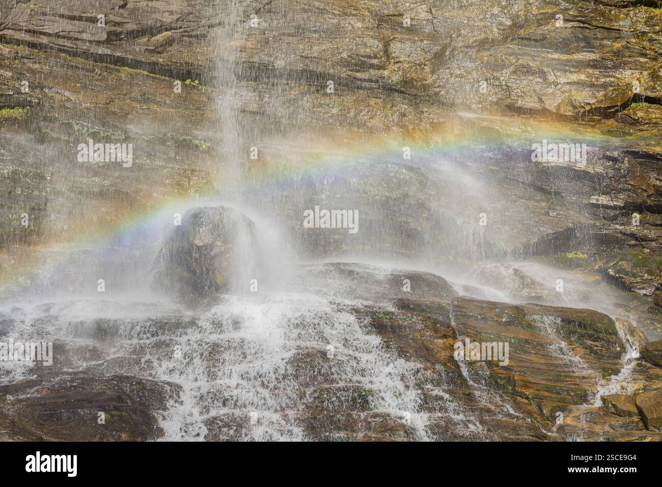 Rainbow. Melnikfall, a waterfall located at the Malta Hochalm road ...