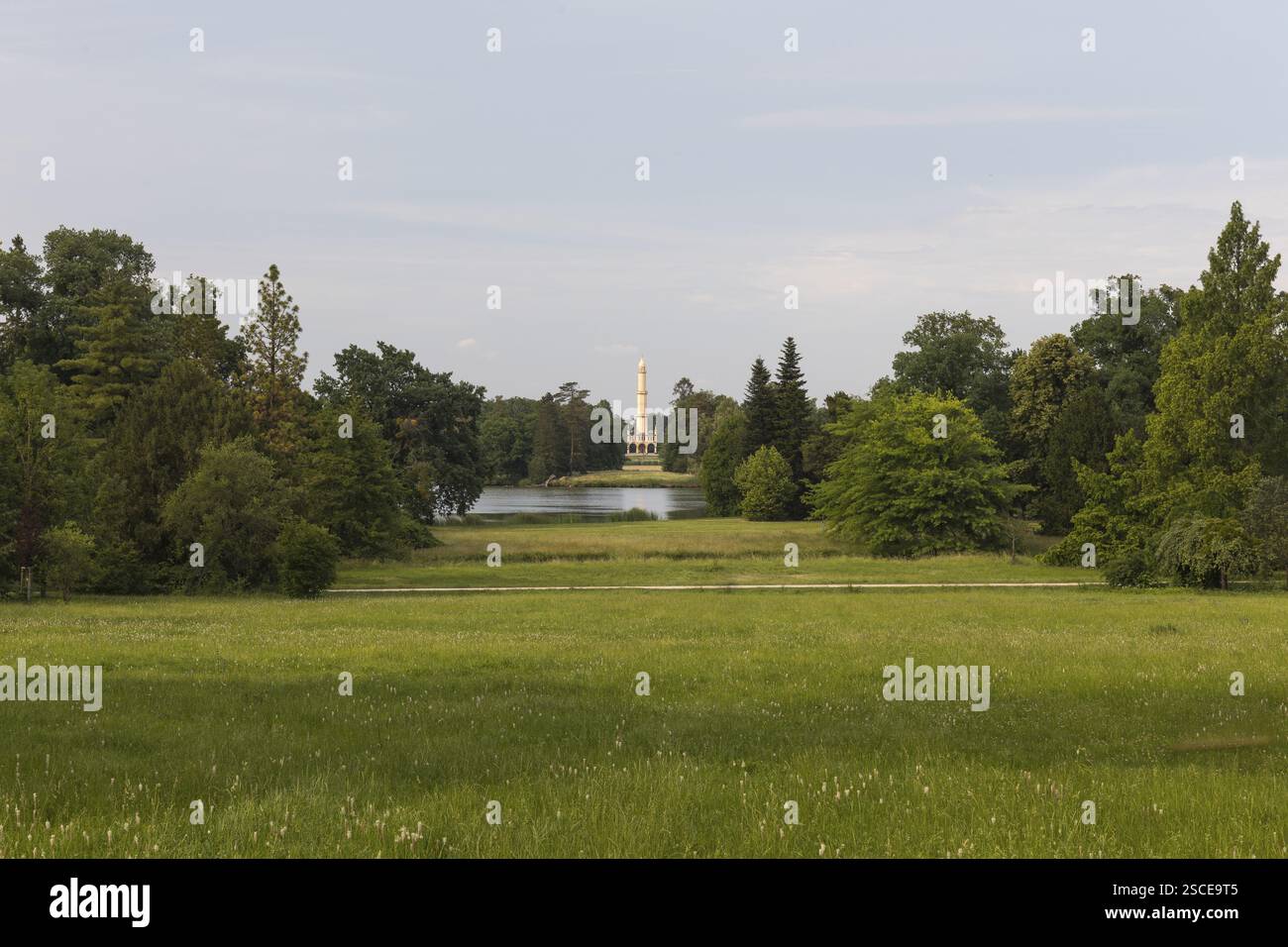 The Minaret in the garden. Led nice castle (lednice zamek) is built in ...
