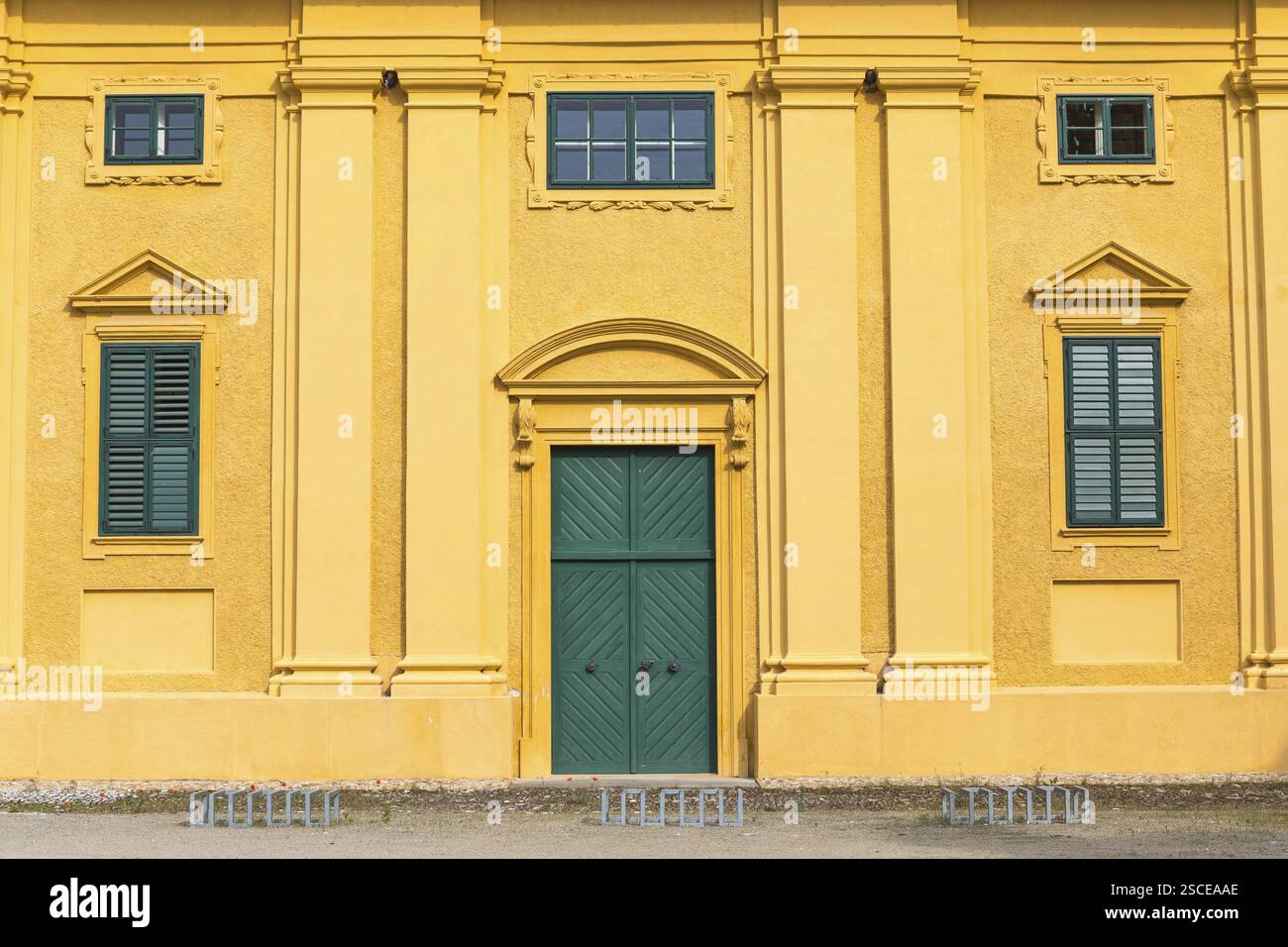 Detail of the horse stable building. Led nice castle (lednice zamek) is ...