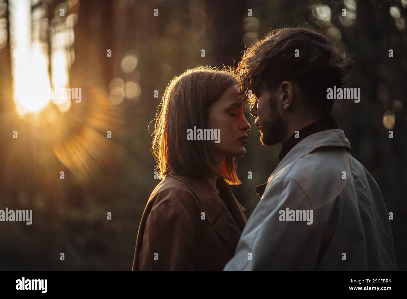 Young couple shares intimate moment hi-res stock photography and images ...