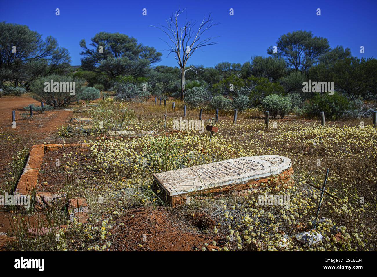 Graves of prospectors who died in a mining accident in 1899, Fields ...