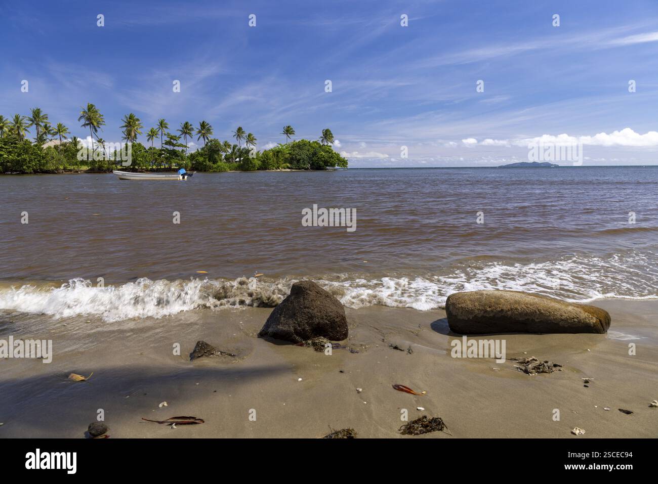 Pacific Harbor sandy beaches on Queens Road, Pacific Harbor Village ...