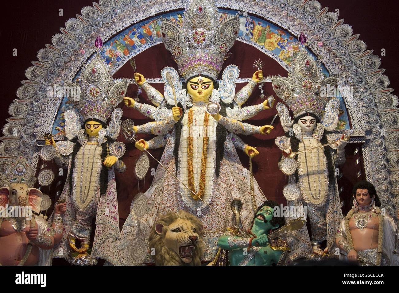Idol of Goddess Durga, Durga Pooja dassera Vijayadasami Festival ...