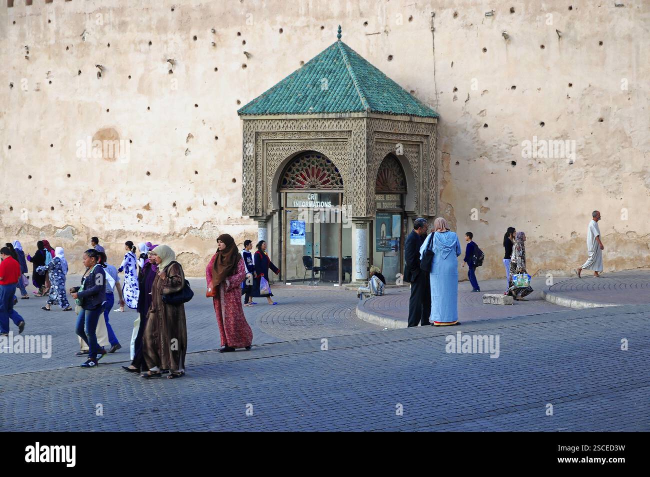 Meknes, Morocco, Africa, Historic place with people and traditional ...