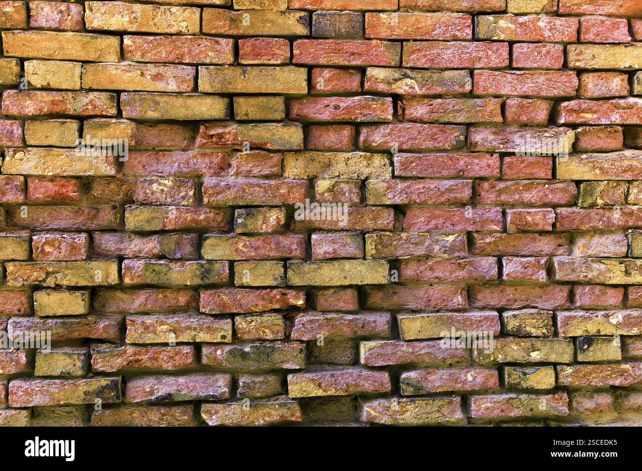 An old brick house wall. Brick wall as background with text space, studio shot, Federal Republic ...