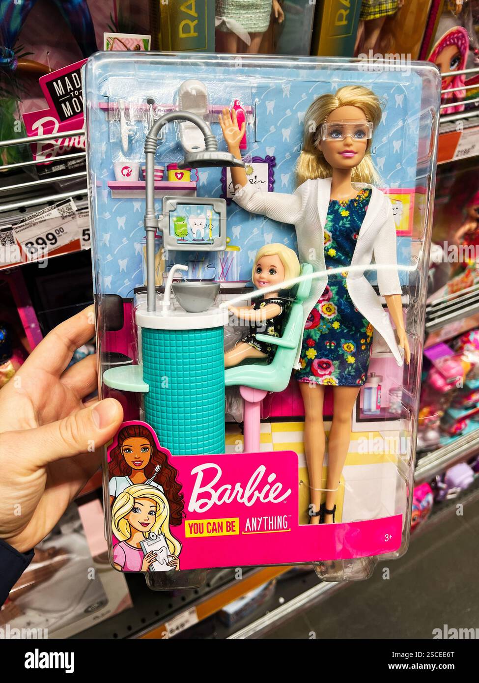 Kyiv, Ukraine - February 05, 2025: Barbie doll themed as a dentist with ...