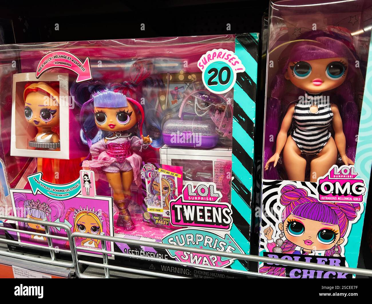 Kyiv, Ukraine - February 05, 2025: Colorful LOL surprise dolls with ...