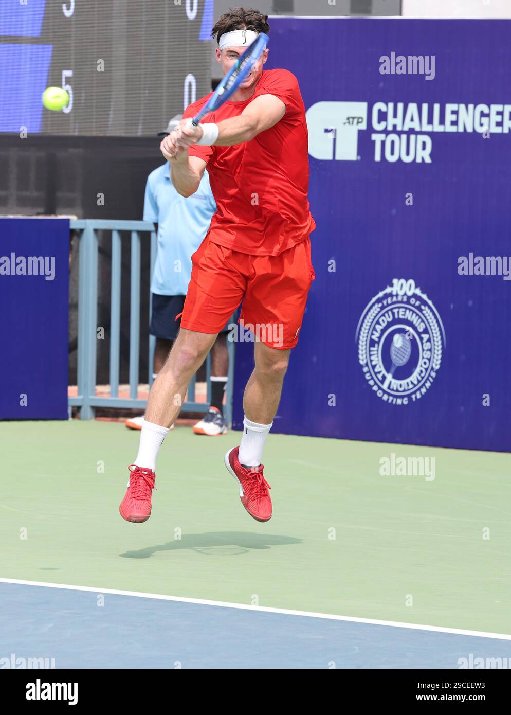 Chennai, Tamil Nadu, INDIA. 6th Feb, 2025. Chennai Open 2025 :.Aslan ...