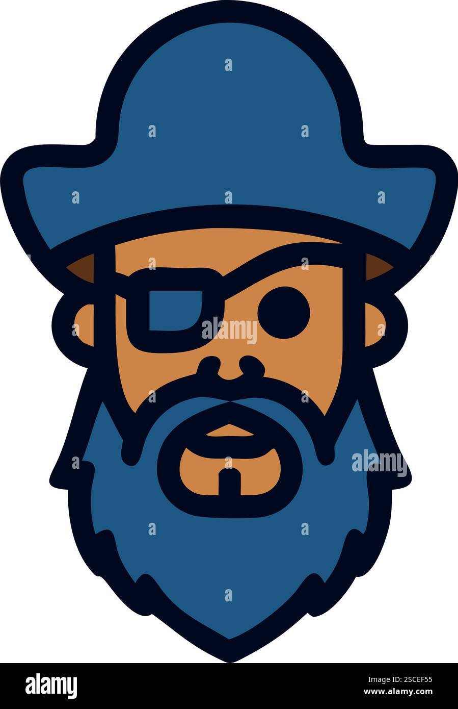 Pirate captain portrait Cut Out Stock Images & Pictures - Alamy