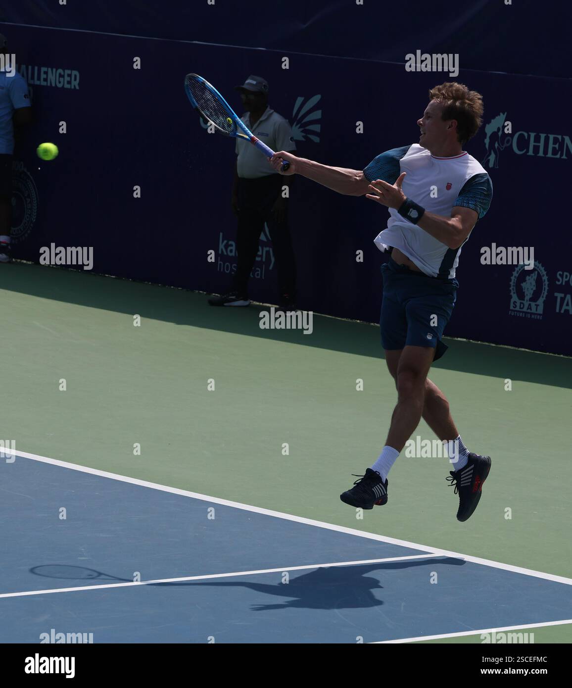 Chennai, Tamil Nadu, INDIA. 6th Feb, 2025. Chennai Open 2025: .Shintaro ...