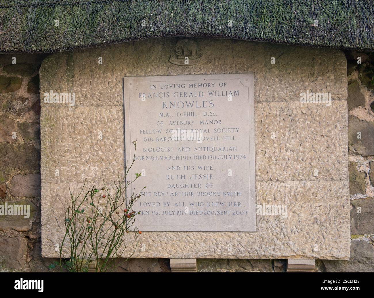 Commemorative plaque in memory of Francis Gerald William Knowles ...