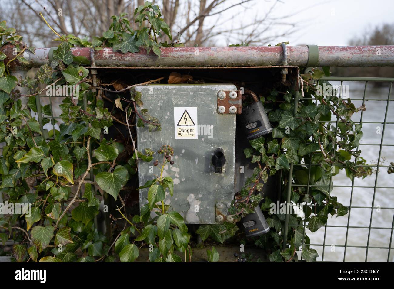 Danger High Voltage Box Stock Photo - Alamy