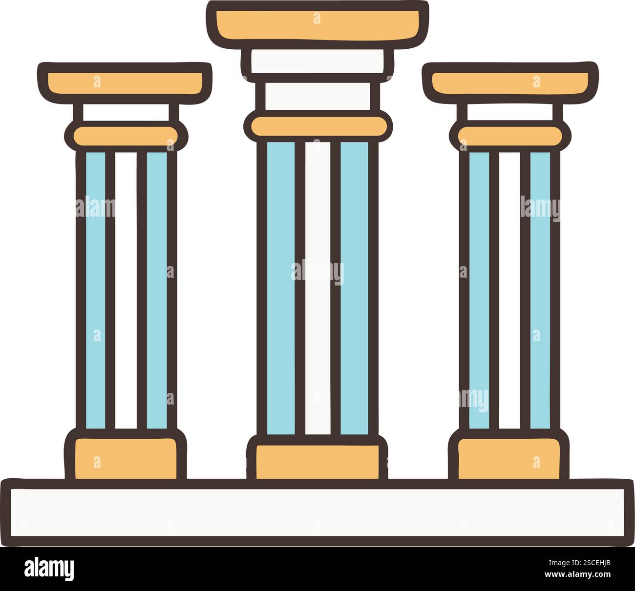 ancient greek ruins with columns Stock Vector Image & Art - Alamy