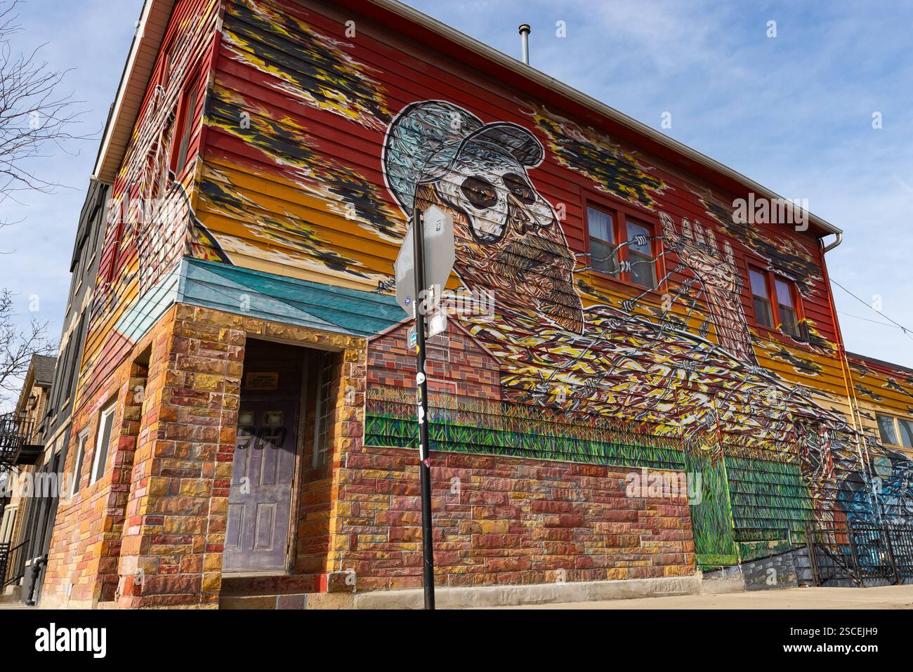Chicago, Illinois - United States - January 30th, 2025: Mural "Gulliver ...