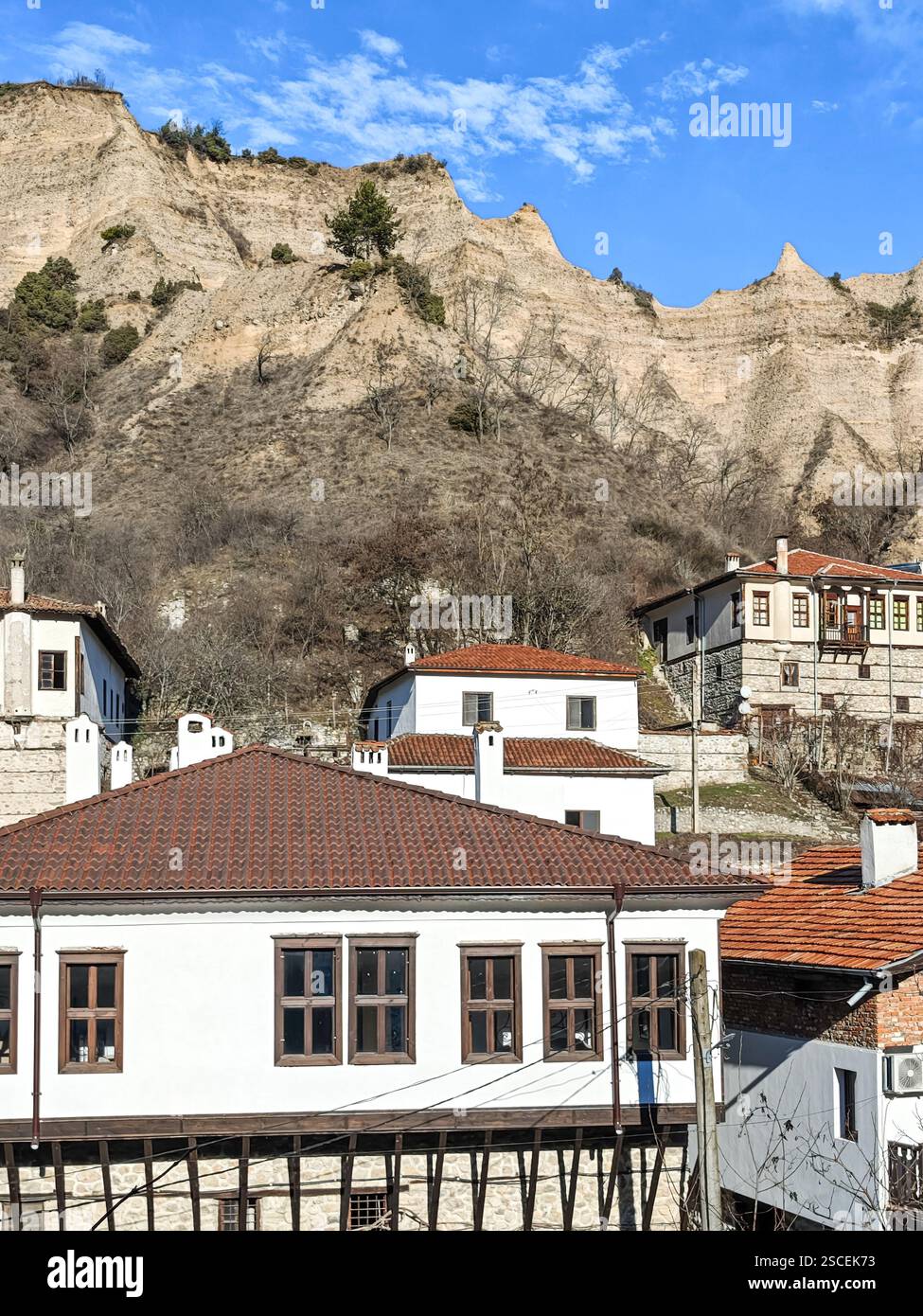 Typical street and old houses at town of Melnik, Blagoevgrad region, Bulgaria Stock Photo - Alamy
