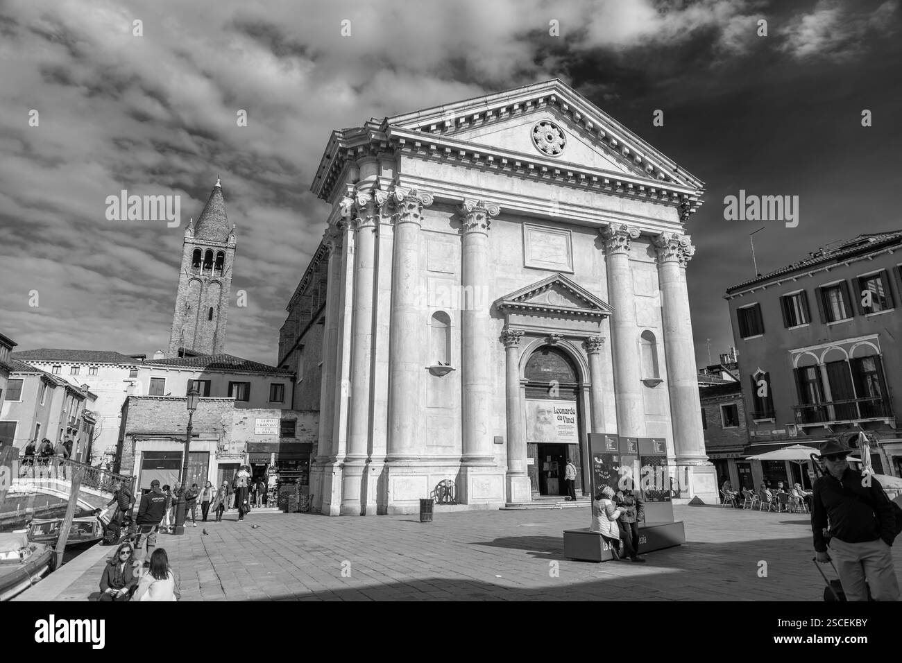 Venice, Italy - April 3, 2022: Campo San Barnaba is a square in the ...