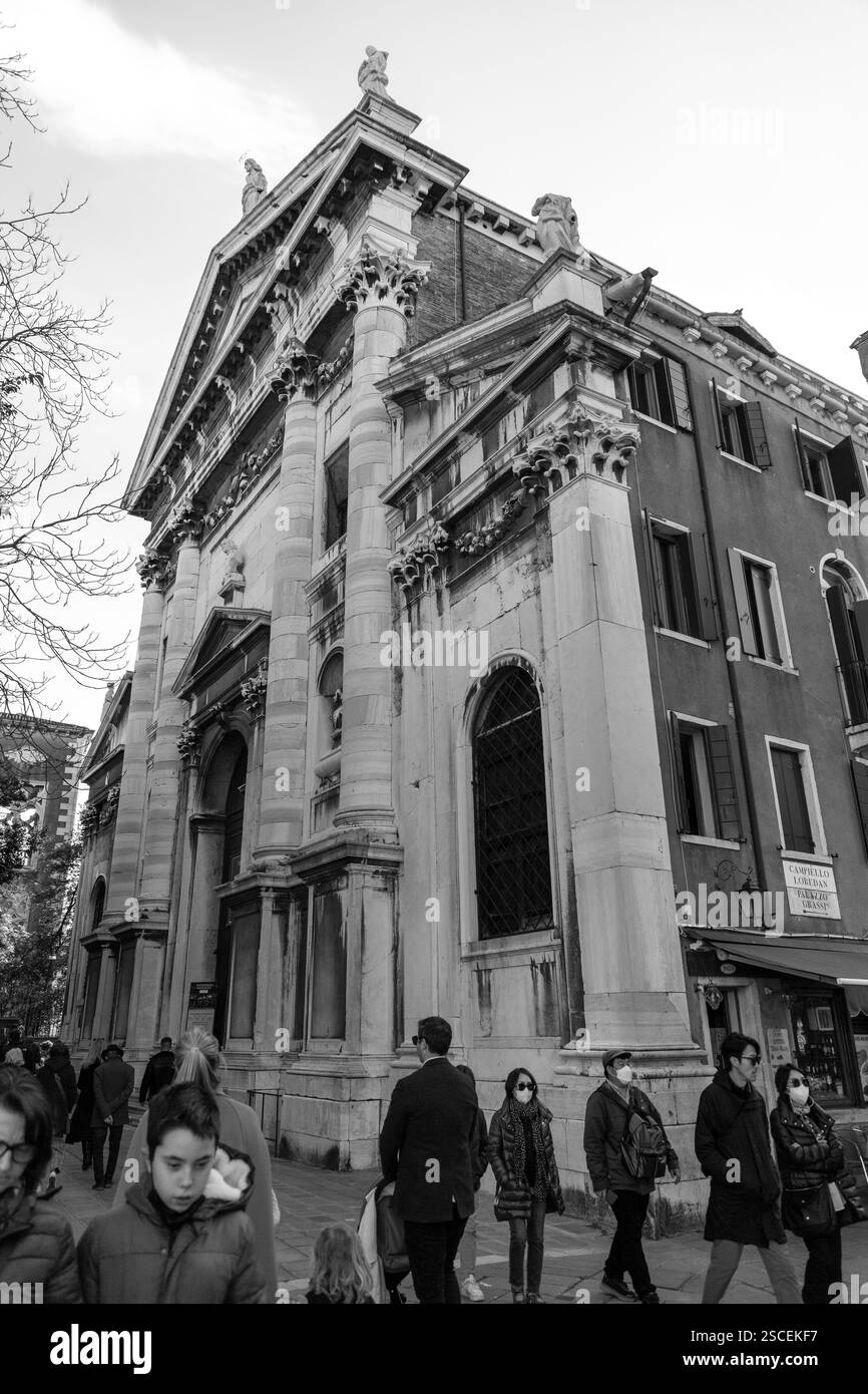Venice, Italy - April 3, 2022: San Vidal or San Vitale is a former ...