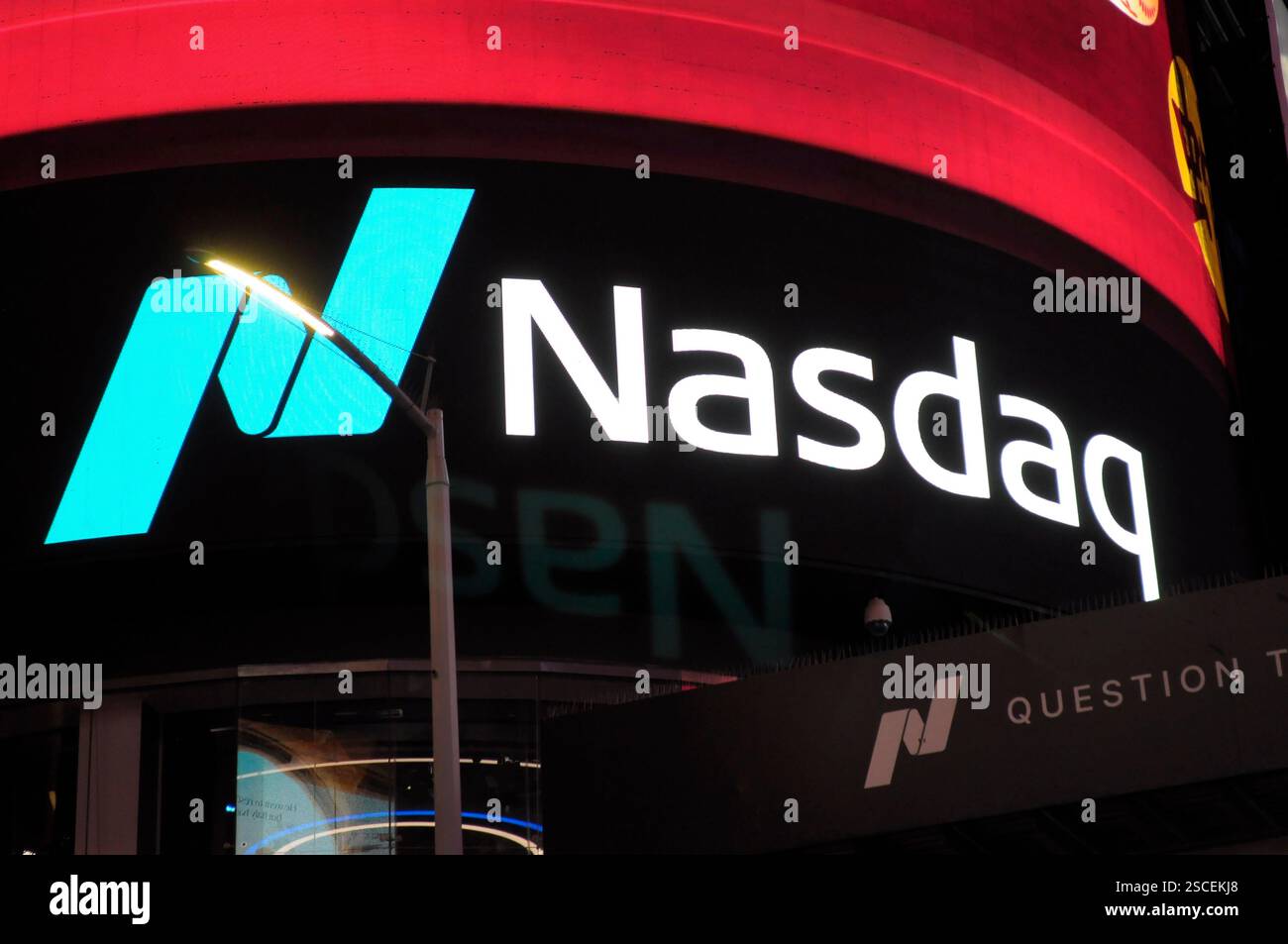 The Nasdaq MarketSite Times Square event space is seen in Times Square ...
