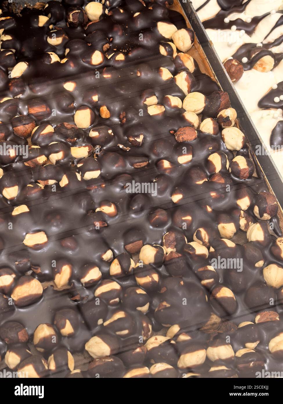 A delightful dessert features a rich layer of smooth dark chocolate ...