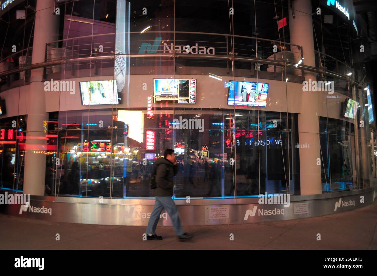The Nasdaq MarketSite Times Square event space is seen in Times Square ...
