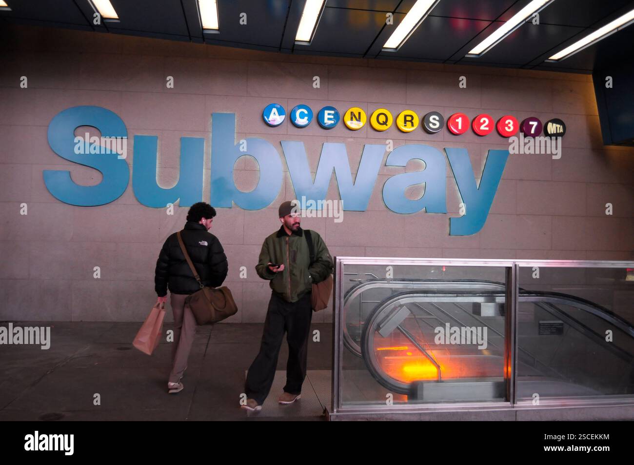 The Times Square, 42nd Street subway station is seen in Times Square ...